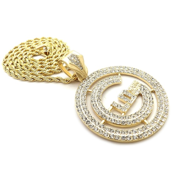 Accessories | Iced Out Glo Gang Hip Hop Pendant 24 Rope Chain | Poshmark